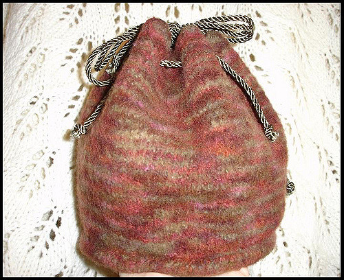 Ravelry: Felted Drawstring Bag pattern by Becky Sumner