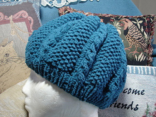 Ravelry: Moss Cable Stitch Beret pattern by PolarKnit