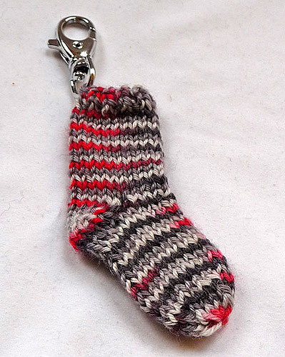 Ravelry: Mini sock key chains pattern by Red and the Wolf Designs