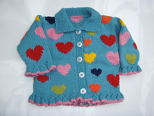 Ravelry: Heart-Motif Cardigan pattern by Zoë Mellor
