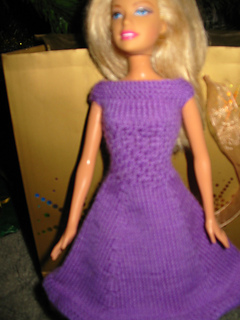 Ravelry: #0288 Barbie Purple Dress pattern by stickatillbarbie.se
