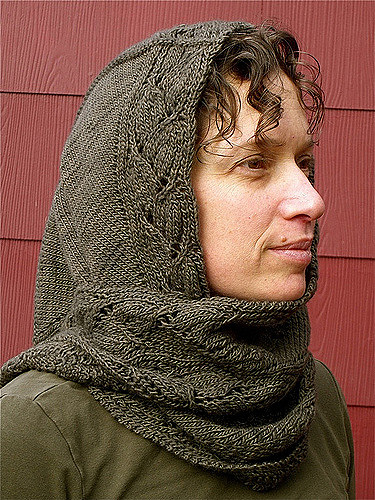 Ravelry: Lacy Hooded Scarf pattern by Carolyn Doe