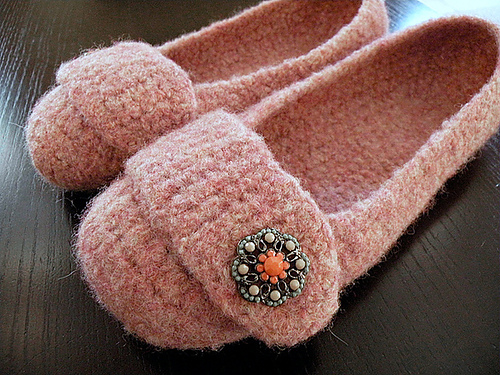 Ravelry: Felted Crochet Slippers pattern by Bonny Woods