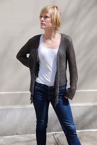 Ravelry: Linen Tie Shrug pattern by The Yarn Girls