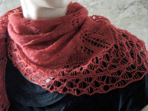 Ravelry: Jade Cashmere One Skein Shawl pattern by Michelle Miller