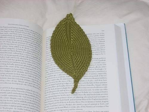 Ravelry: Magnolia Leaf Bookmark pattern by Evelyn Uyemura