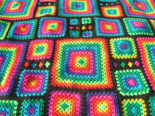 Ravelry: babukatorium's Irregular Rainbow Mosaic Crochet Afghan