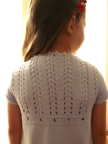Ravelry: Design D - Girls' Lace-Yoke Cardigan pattern by Sirdar