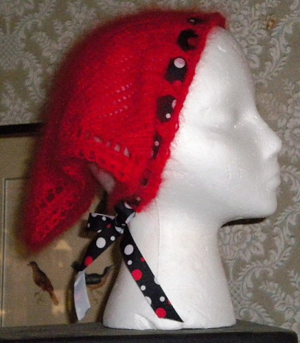 Ravelry: Fichu Rouge à Fossettes scarf pattern by Joyce Bazaz