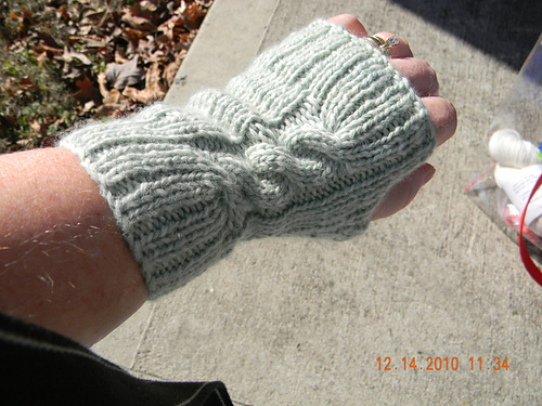 Ravelry: Cabled Cashmere Wristers pattern by Iris Schreier