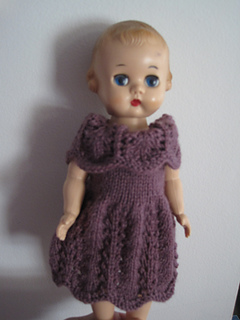 Ravelry: Becky--Knitted Lacy Dress with Collar pattern by Marjory Fainges