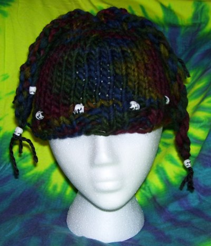 Ravelry: Zombie Rasta Dread Head Skullie Cap pattern by Diane North