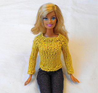 Ravelry: Barbie Simple Raglan Pullover OR Open-Back Sweater pattern by ...