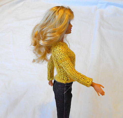 Ravelry: Barbie Simple Raglan Pullover OR Open-Back Sweater pattern by ...