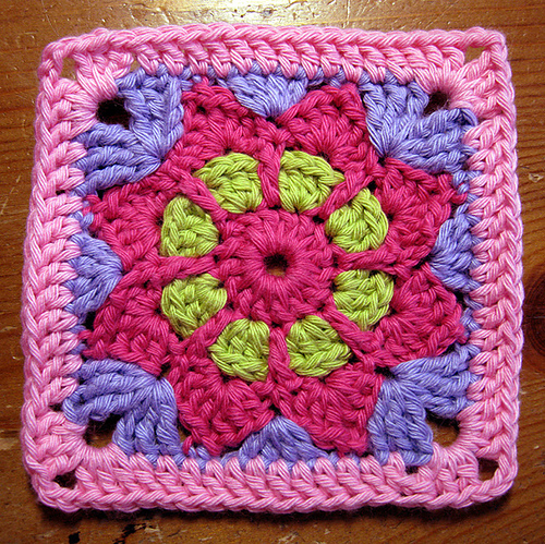 Ravelry: May Flower Square 6x6 pattern by Donna Mason-Svara
