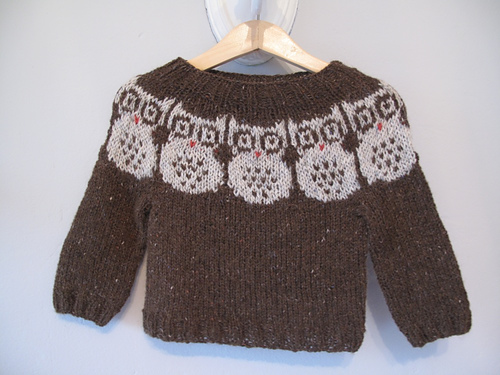 Ravelry: Owlunder - Short sleeved baby owl sweater pattern by Kasa Amend