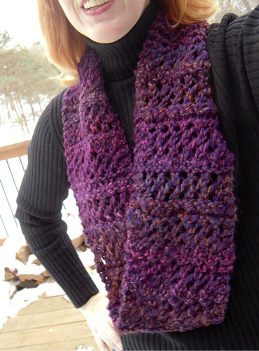 Ravelry: Lattice Ladders Scarf pattern by Christine Long Derks