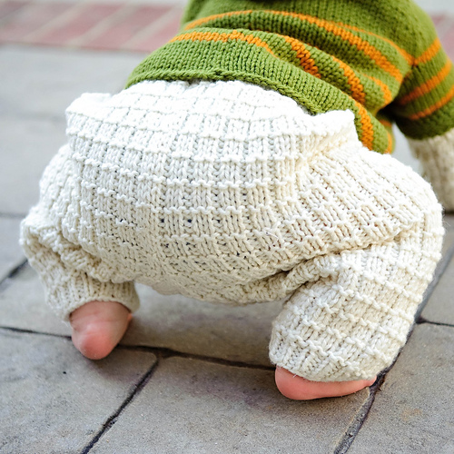 waffle pattern pants