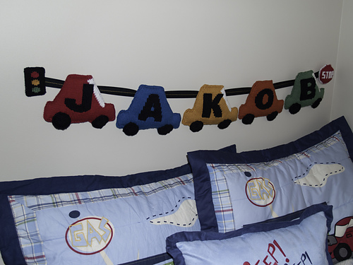 Ravelry: My First Personalized Pennants: Cars pattern by Jennifer Lori