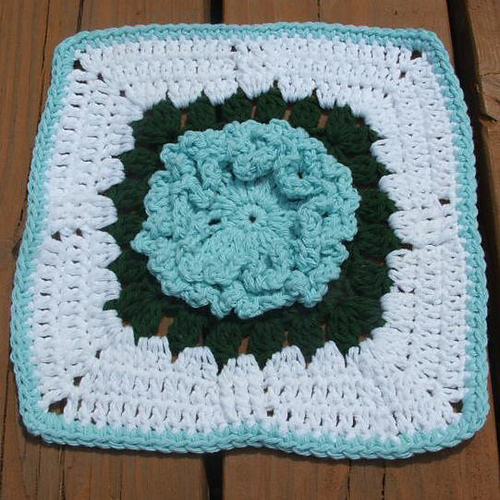 Ravelry: Cornflower Crochet Dishcloth pattern by Carol Ballard
