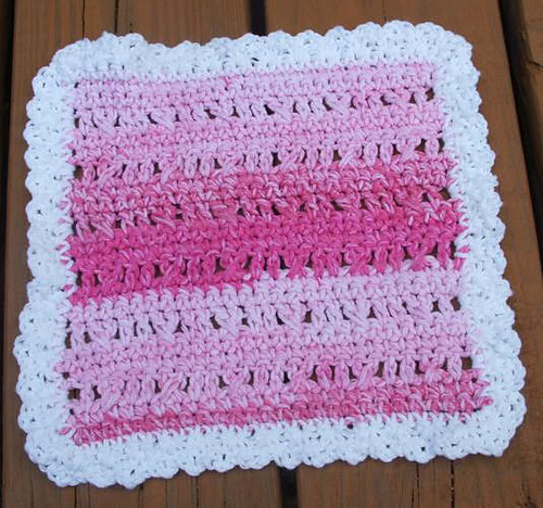 Ravelry: Pink Stripes Dishcloth pattern by Carol Ballard