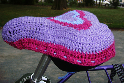 Ravelry: Heartfelt Bicycle Seat Cover pattern by Amie Hirtes