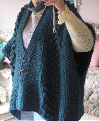 Ravelry: Aran Toggle Wrap pattern by Nazanin S. Fard