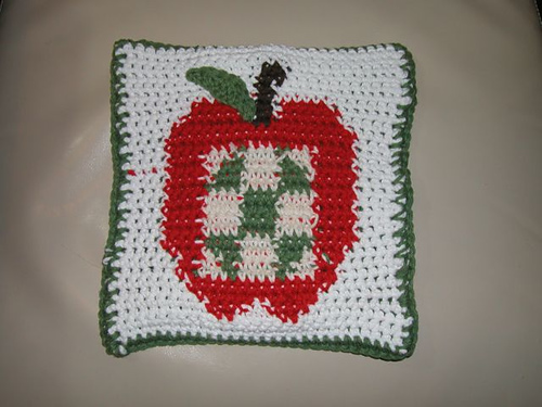 Ravelry: Patchwork Apple Potholder pattern by Doni Speigle