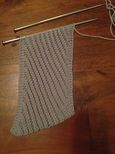 Ravelry: Diagonal Mistake Rib Scarf pattern by Heidi Marie Robinson
