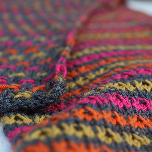 Ravelry: Double sided scarf pattern by Sophie Christophe