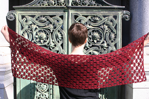 Ravelry: Negative Space Scarf & Wrap pattern by Kira Dulaney