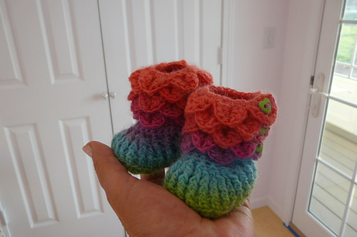 Ravelry: Dragon Slippers Crocodile Stitch Booties pattern by Bonita ...