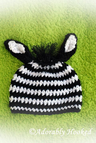 Ravelry: Newborn Zebra Hat pattern by Gwen Duhart