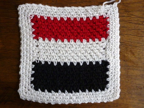 Ravelry: kokkole's Flag Squares for Knit-A-Square