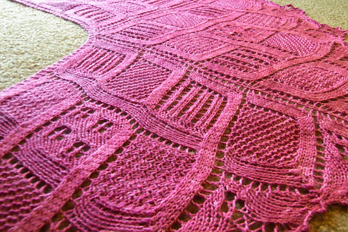 Ravelry: Mulled Raspberry Shawl pattern by verybusymonkey