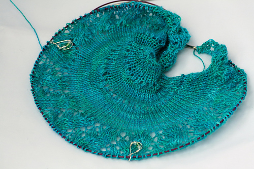 Ravelry: PetiteTannante's Shattered Sun Shawl Store Display
