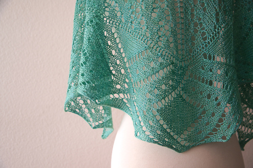 Ravelry: Green Peacock One Skein Shawl pattern by Michelle Miller