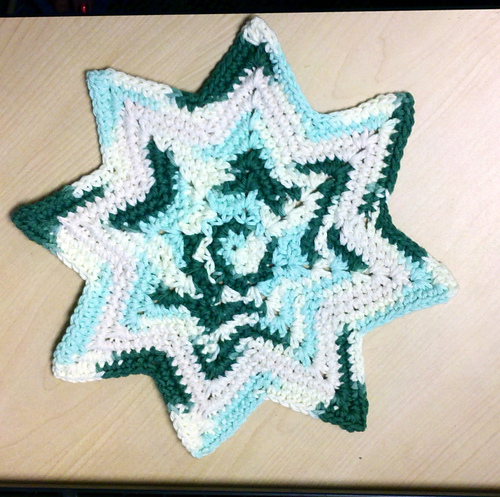 Ravelry: 8 Point Round Dishcloth pattern by Amelia Beebe