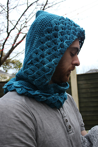 Ravelry: Marte, A Crocodile Stitch Hood pattern by Bonita Patterns