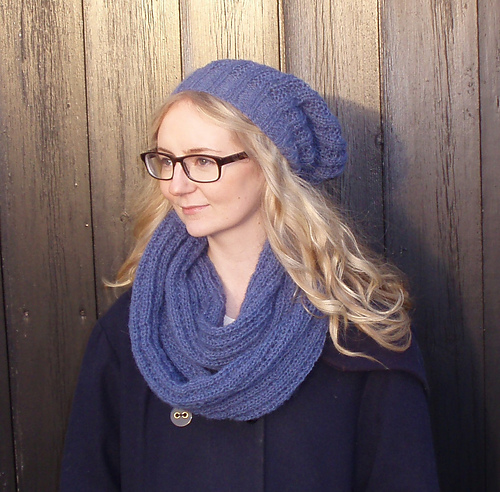 Ravelry: Blue Scarf and Hat pattern by Hanne Magnussen