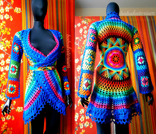 Ravelry: babukatorium's Crochet Coat - Aztec Sun Mandala And Granny Squares