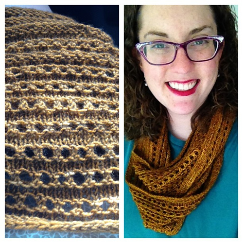Ravelry: Falling Eyelet Cowl pattern by Aja Morris