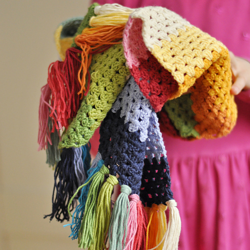 Ravelry: Colourful cotton scarf pattern by Maris Milos