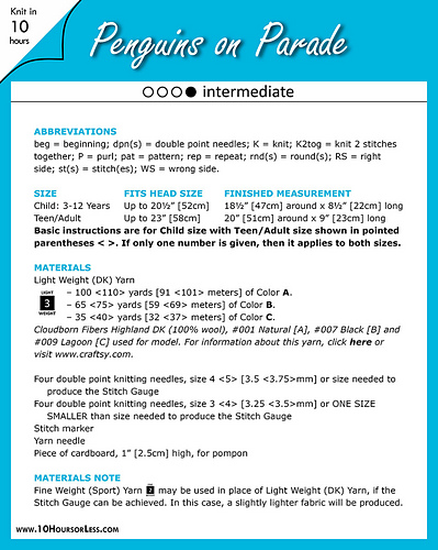 Ravelry: Penguins on Parade pattern by 10 Hours or Less