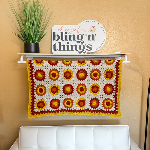 Ravelry: Autumn Sunburst Square Blanket pattern by Kylee Keller