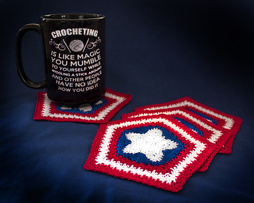Ravelry: Star Spangled Coasters pattern by Hearts & Wheels