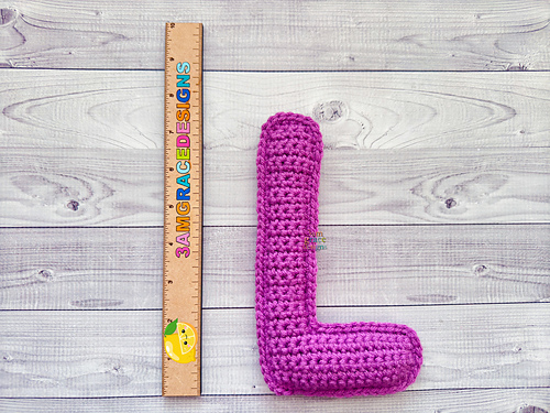 Ravelry: Mini Letter L Alphabet Kawaii Cuddler® pattern by Donna Beavers