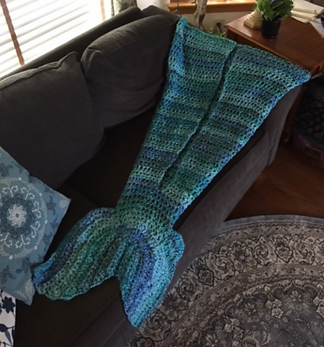 Ravelry: Easy Mermaid Tail Blanket pattern by Angie Hartley