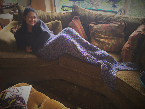 Ravelry: Ladies Mermaid Tail Lapghan Cocoon Blanket pattern by Angie ...