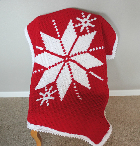 Ravelry: Scandinavian Snowflake Throw pattern by Jennifer Root